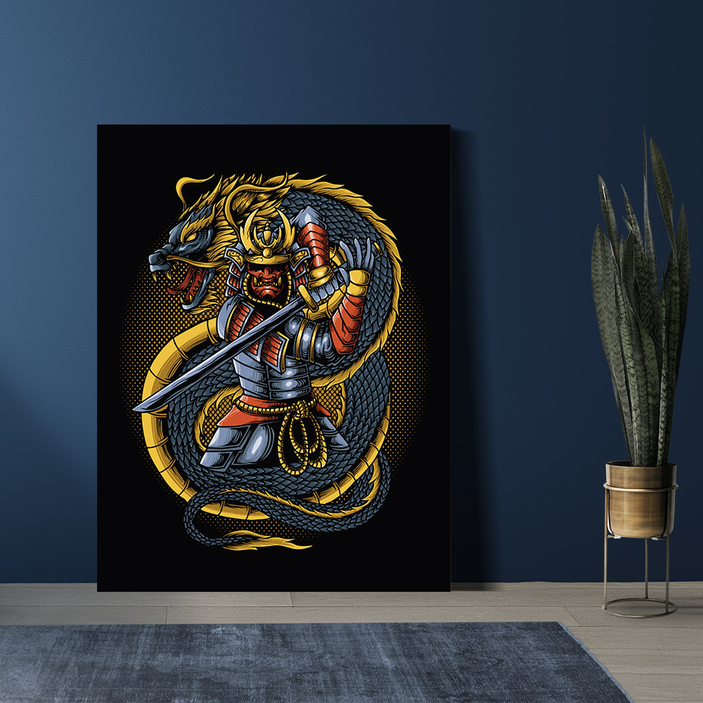 Tablou Samurai and the dragon