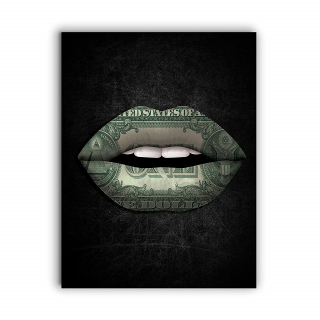 Tablou Motivational - Money Lips
