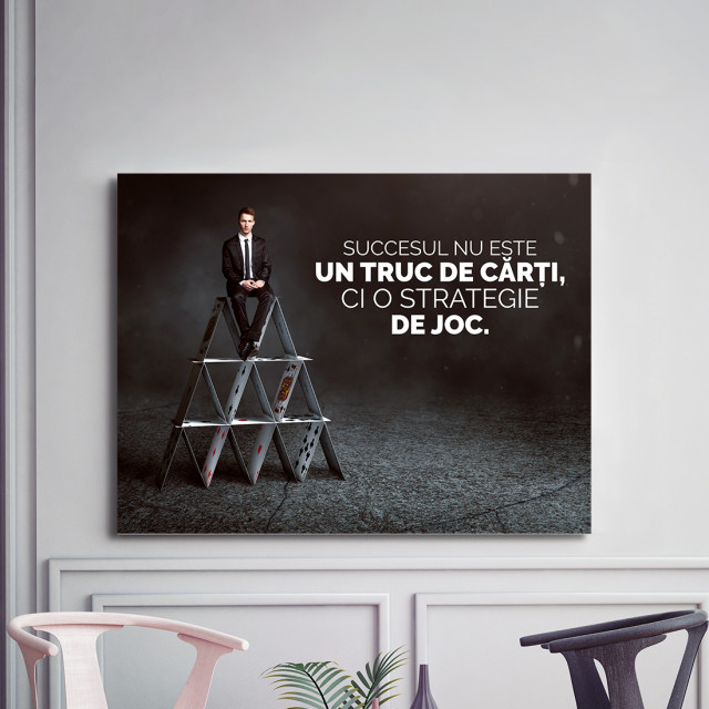 Tablou Motivational - Succesul Nu Este Un Truc De Carti