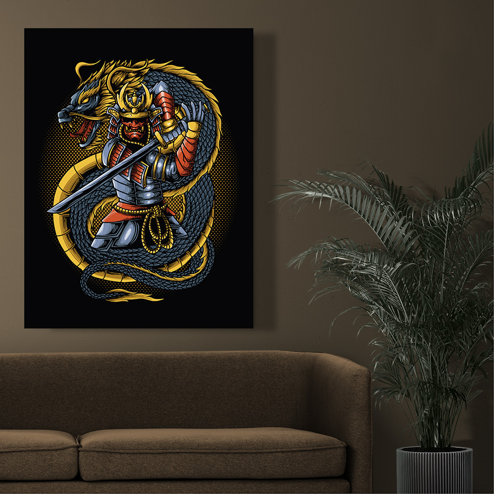 Tablou Samurai and the dragon