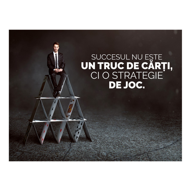 Tablou Motivational - Succesul Nu Este Un Truc De Carti