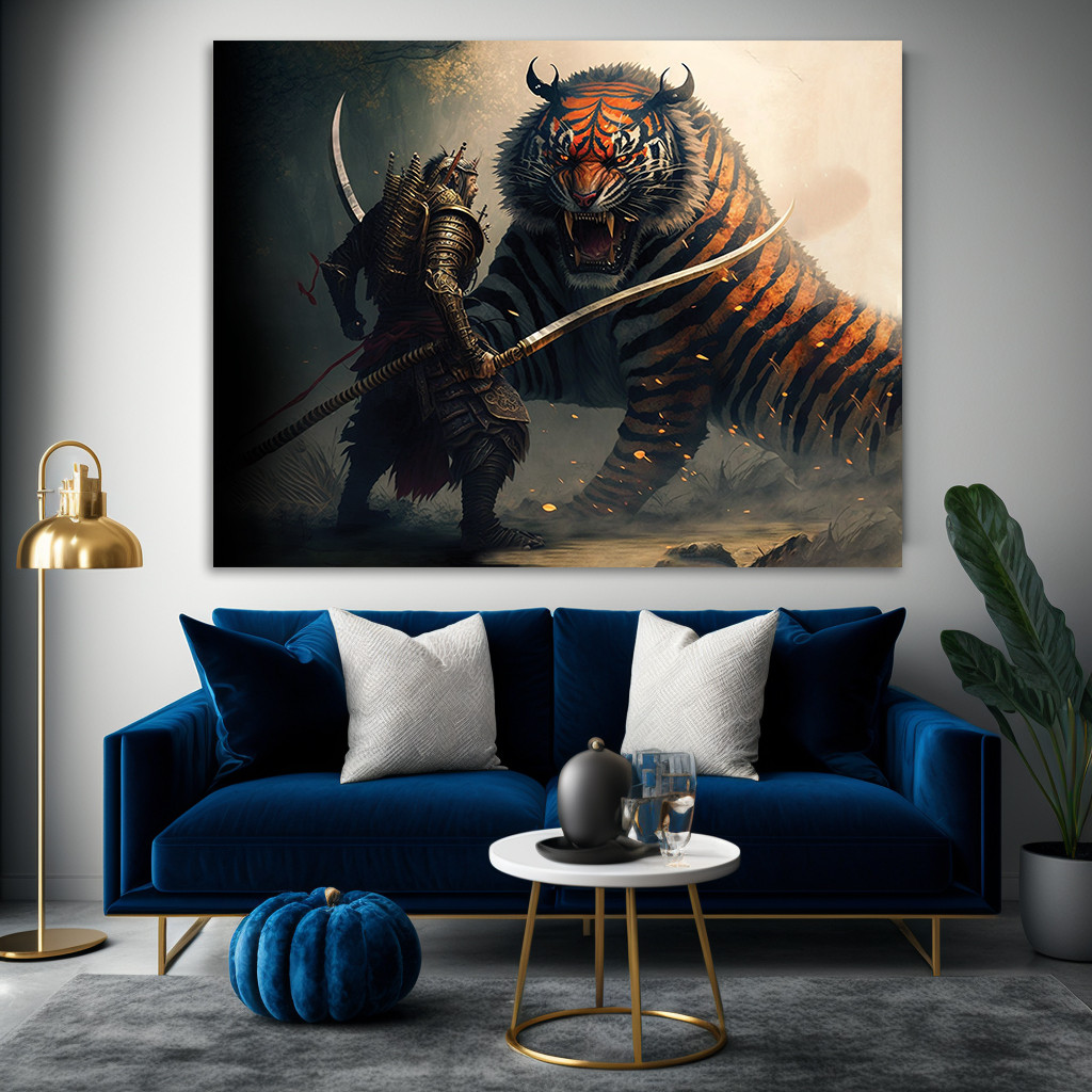 Tablou Samurai fighting the tiger