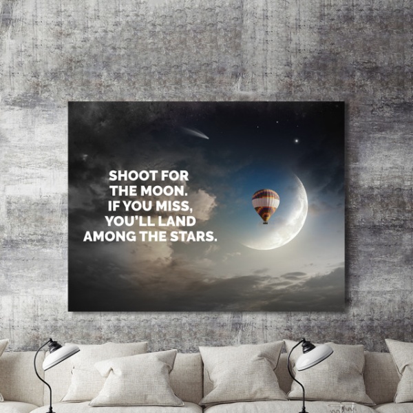 Tablou Motivational - Shoot For The Moon