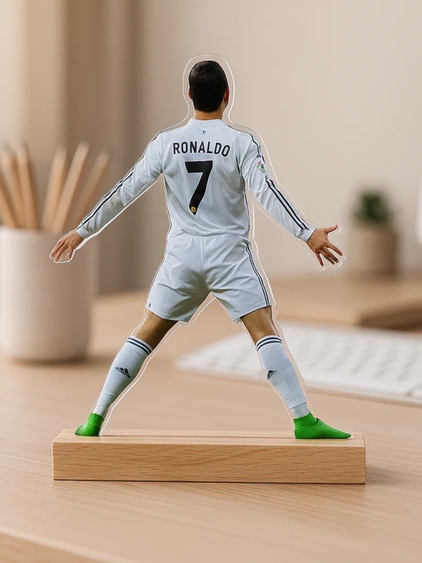 Figurină de birou din plexiglas cu Cristiano Ronaldo – vedere spate ...