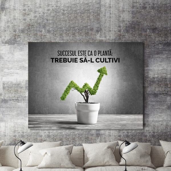 Tablou Motivational - Succesul Este Ca O Planta