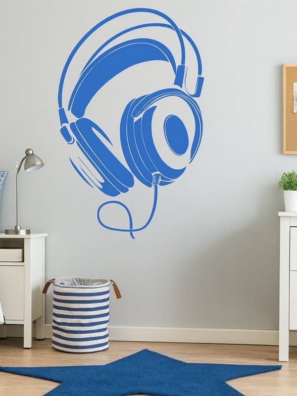 Sticker De Perete Wired Headphones