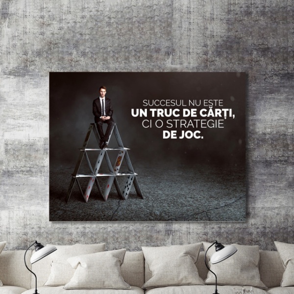 Tablou Motivational - Succesul Nu Este Un Truc De Carti