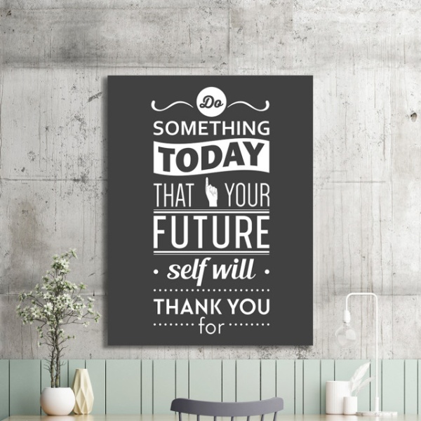 Tablou Motivational - Do Something Today (Vintage Grey)