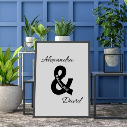 Tablou Cuplu - Nume & nume