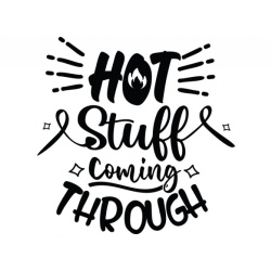 Sticker Bucatarie - Hot stuff coming through