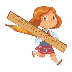 Sticker Copii - Fetita cu rigla
