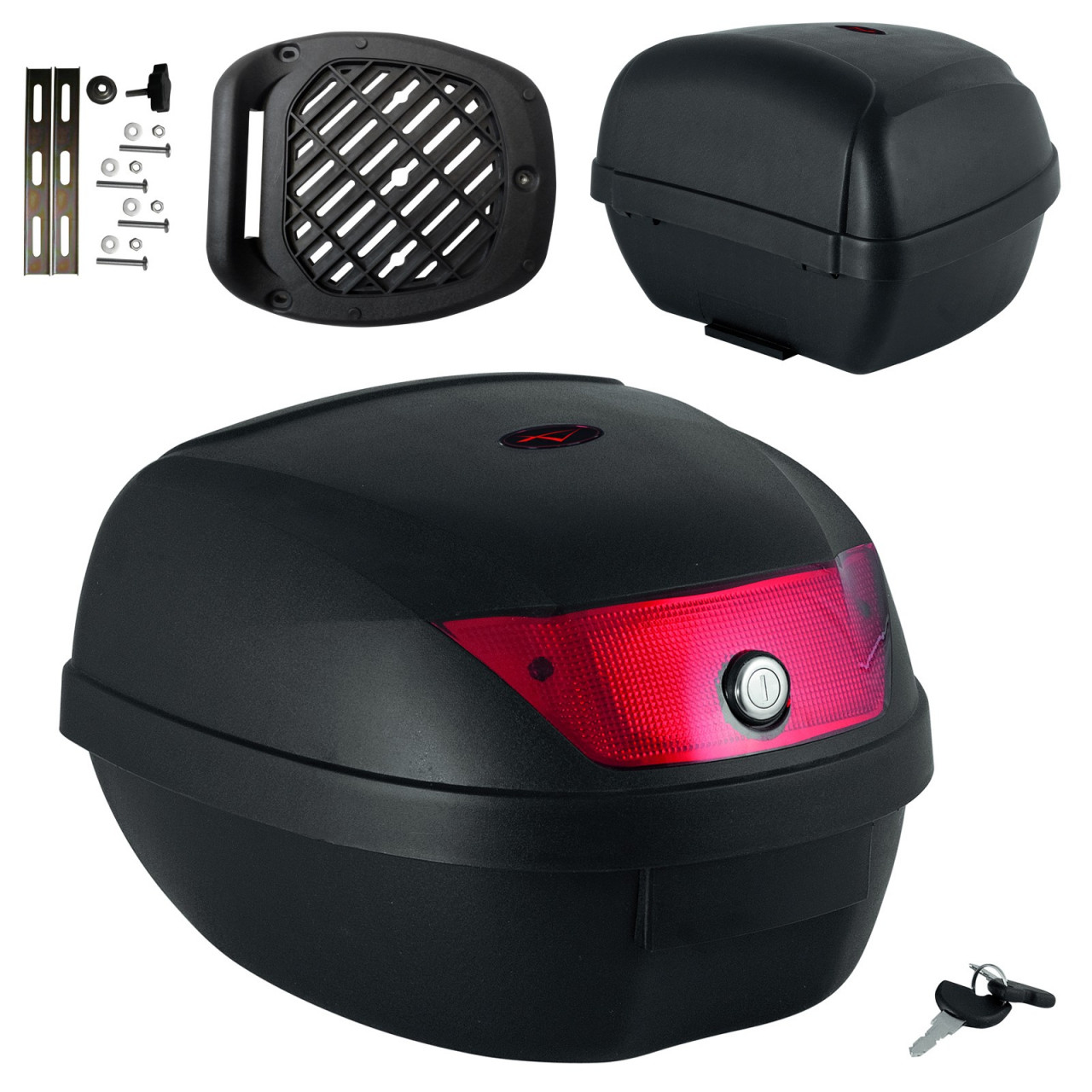 Top case moto, MULTIFIX, 28 litri - Negru