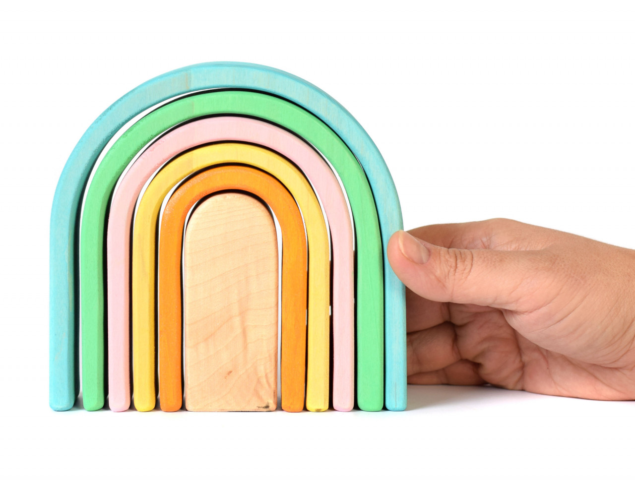 Pastel Arches | Wooden Building Toys | Open-Ended Play | Bumbu Toys