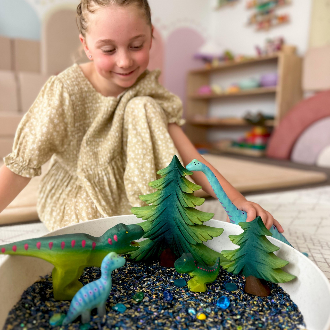 Brontosaurus Big | Majestic Wooden Dinosaur Toy | BumbuToys