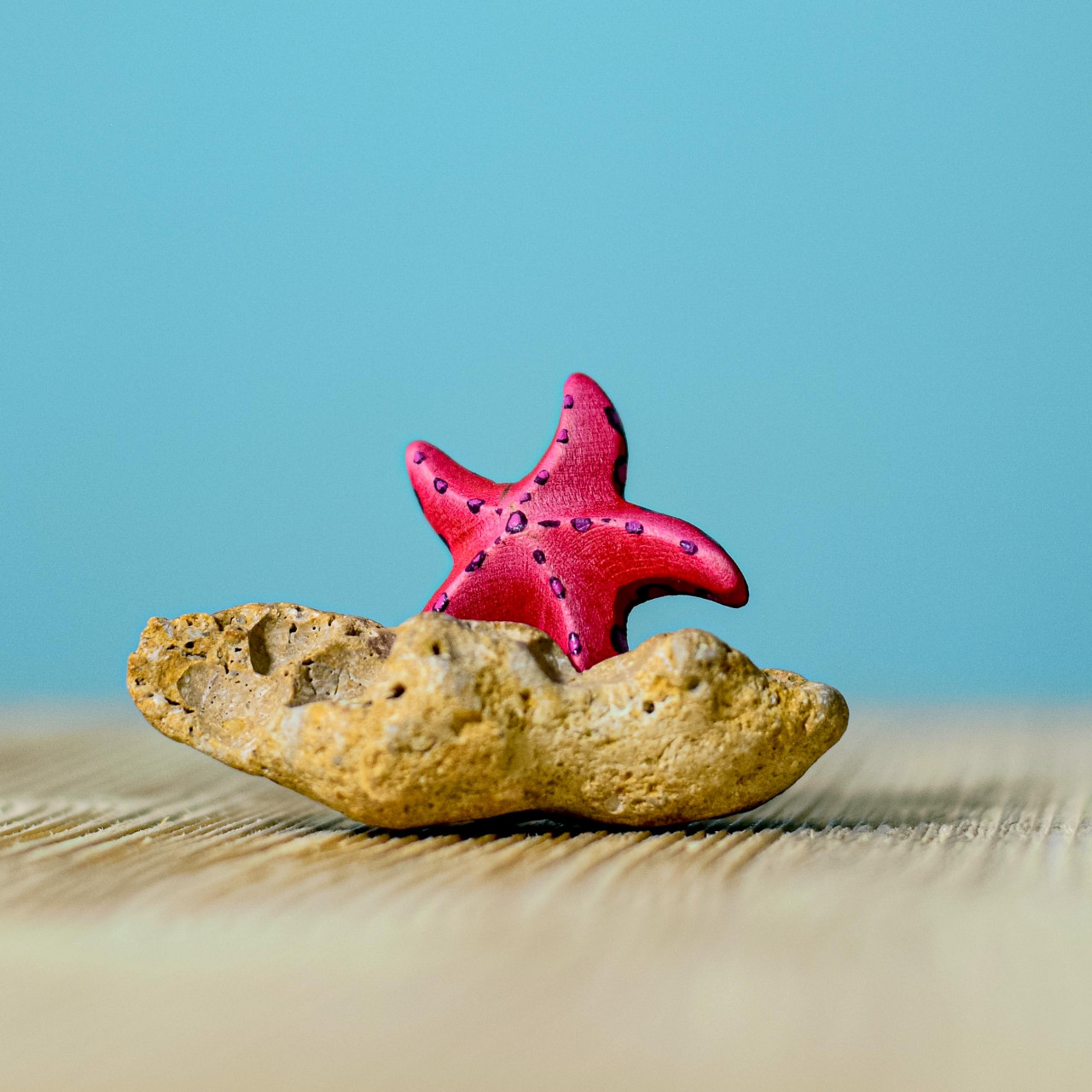 Red Starfish Set | Eco-Friendly, Handcrafted Marine Toys by Bumbu Toys