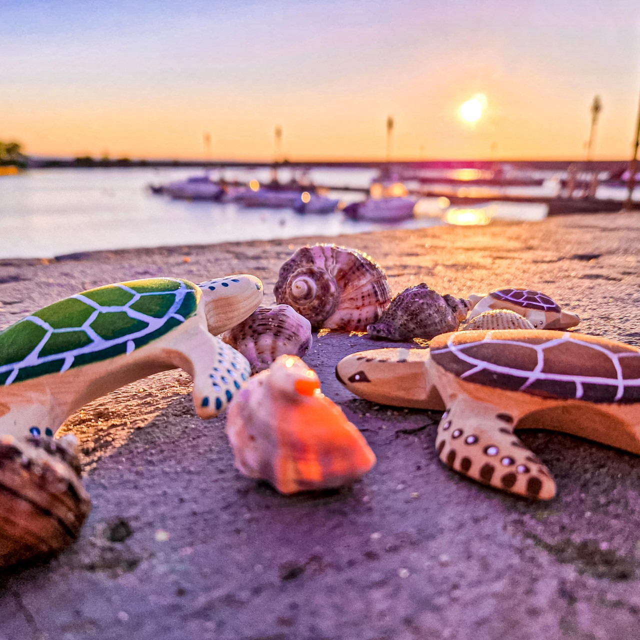 Turtle Green Figurine - Hand-Painted and Eco-Friendly by BumbuToys