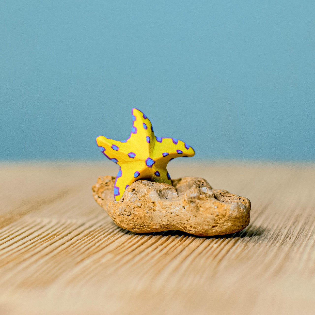 Yellow Starfish Set | Handcrafted Wooden Marine Toys by Bumbu Toys