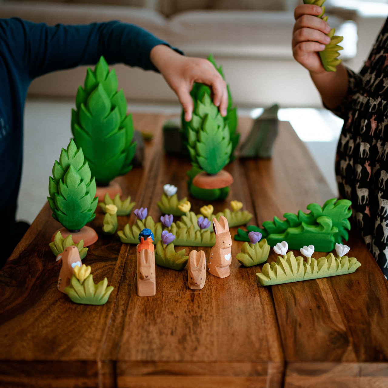 Careful Rabbit Wooden Toy | BumbuToys' Mindful Wildlife Series