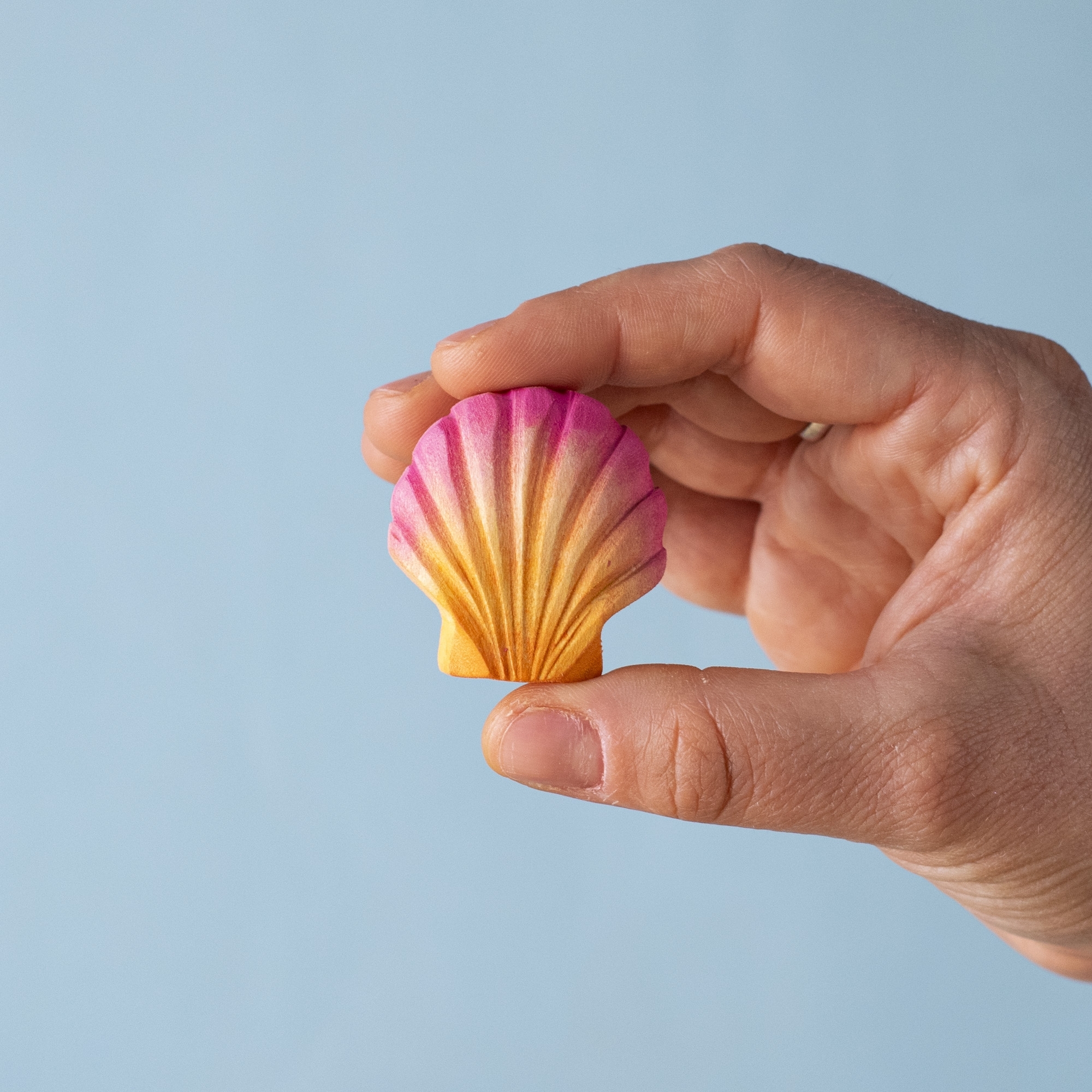 Pink Seashell – Wooden Montessori Ocean Toy | Bumbu Toys