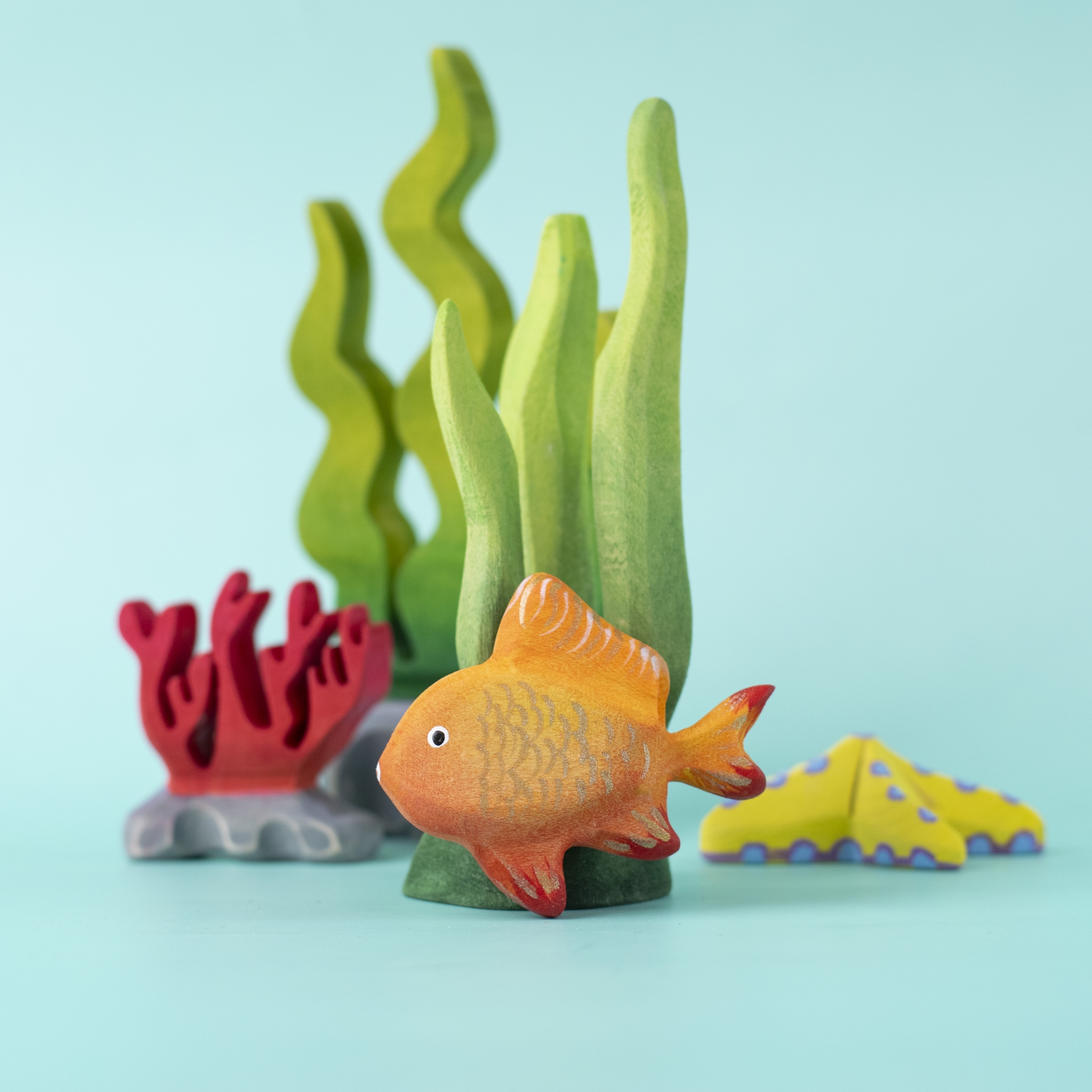 Tropical Fishes SET – Wooden Montessori Sea Toys | Bumbu Toys