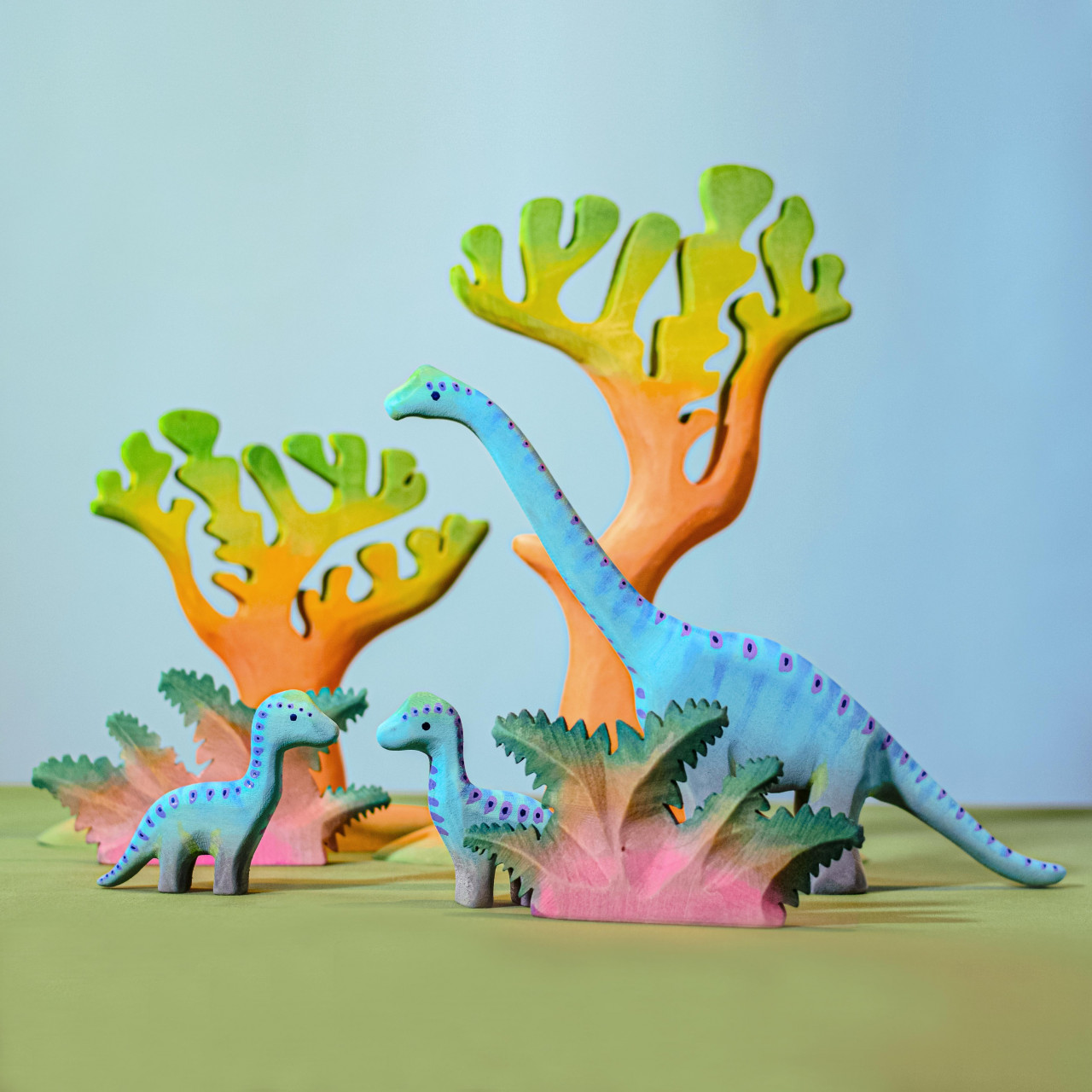 Brontosaurus Big | Majestic Wooden Dinosaur Toy | BumbuToys