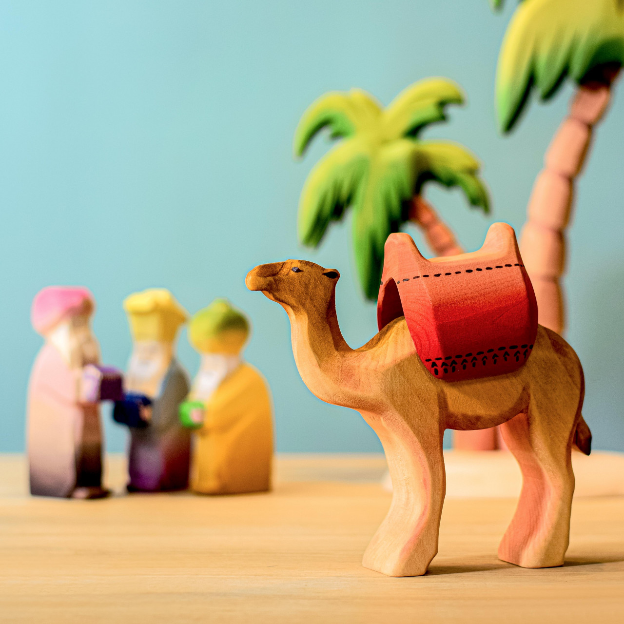 Handmade Wooden Camel with Saddle Toy | Eco-Friendly & Educational