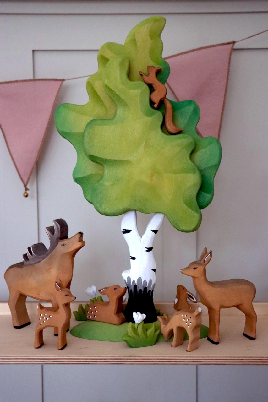 Deer Herd Set Wooden Figures - Bring the Forest Home | Bumbu Toys