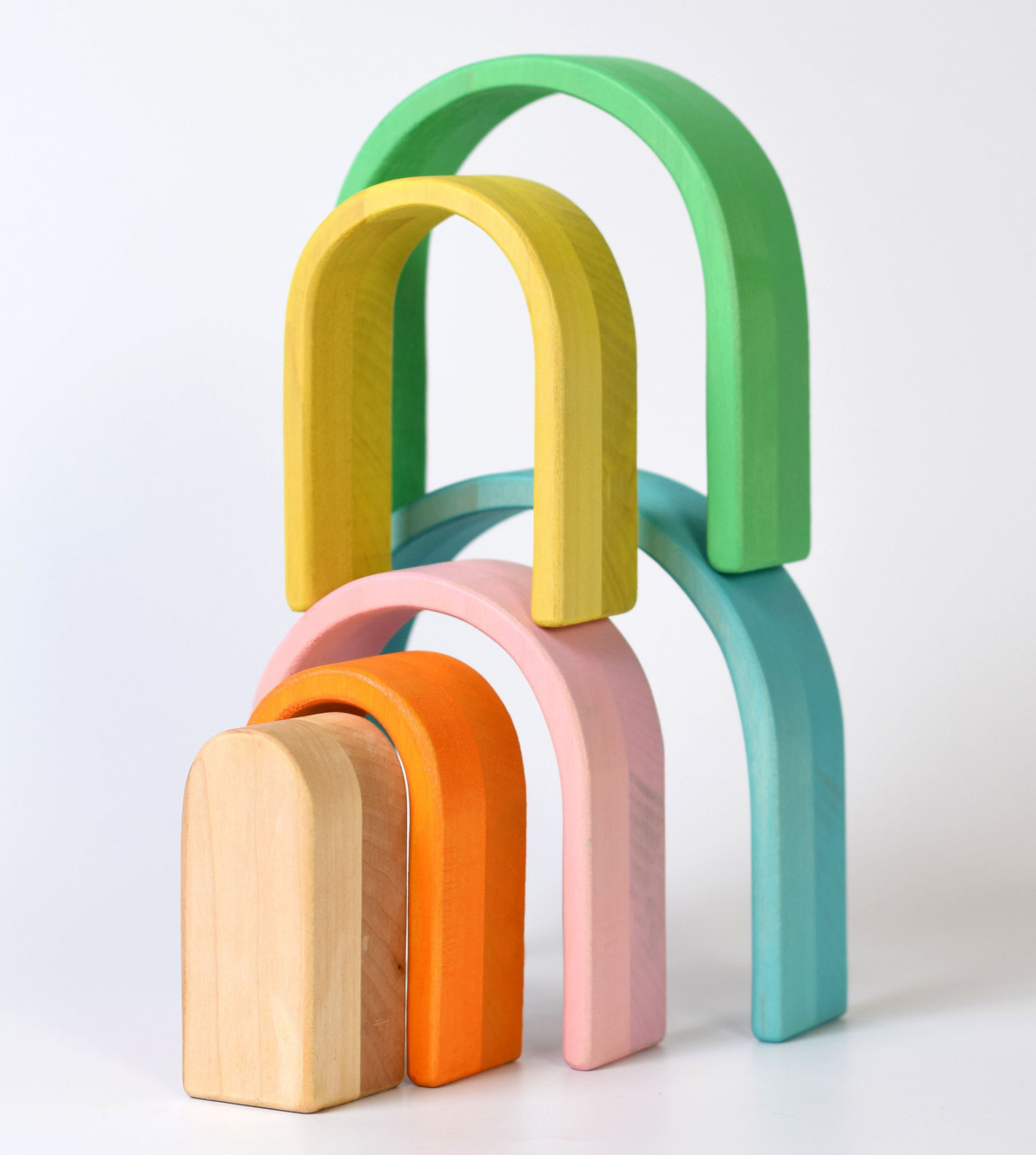 Pastel Arches | Wooden Building Toys | Open-Ended Play | Bumbu Toys