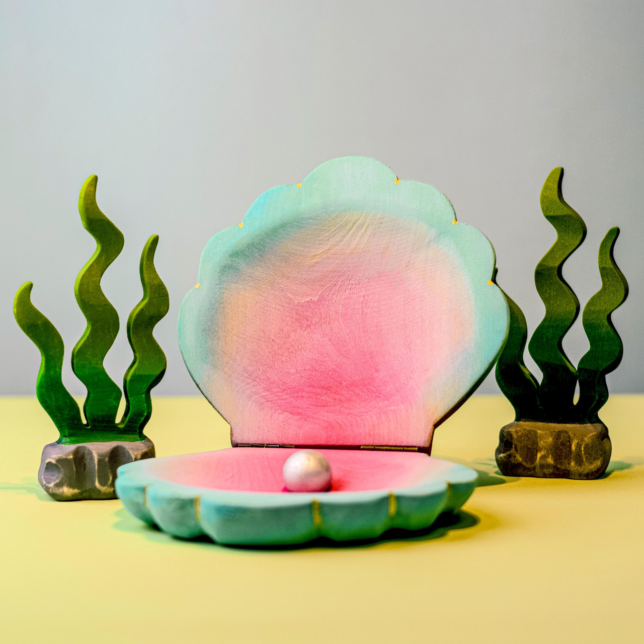 Shell and Mermaid Wooden Toy Set | Eco-Friendly, Handcrafted Adventure Play