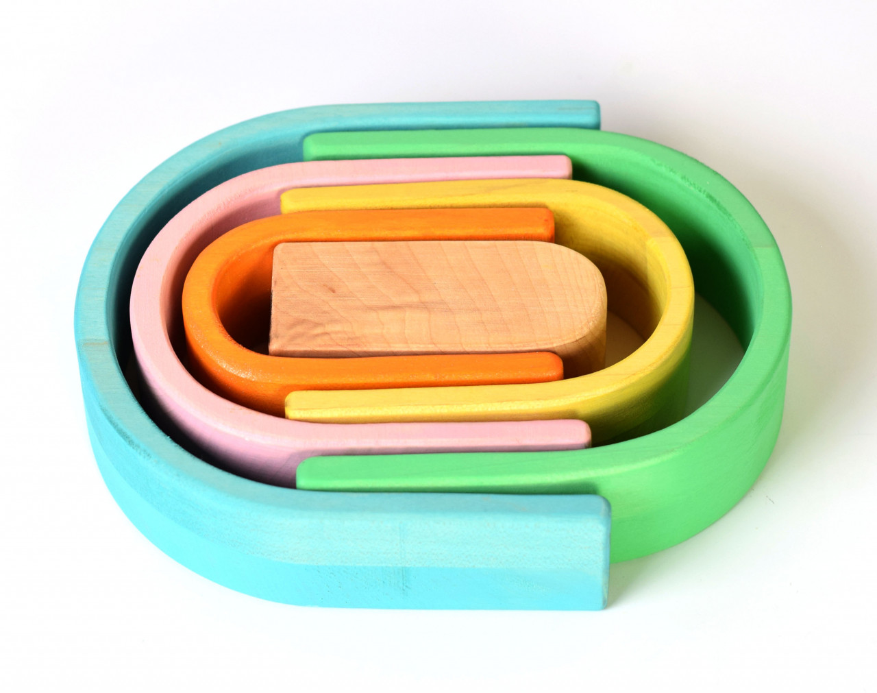 Pastel Arches | Wooden Building Toys | Open-Ended Play | Bumbu Toys