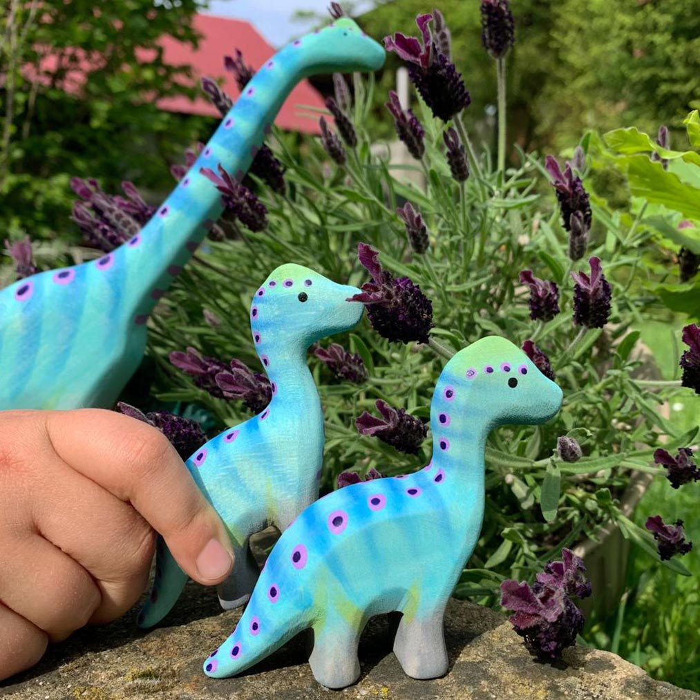 Brontosaurus Big | Majestic Wooden Dinosaur Toy | BumbuToys