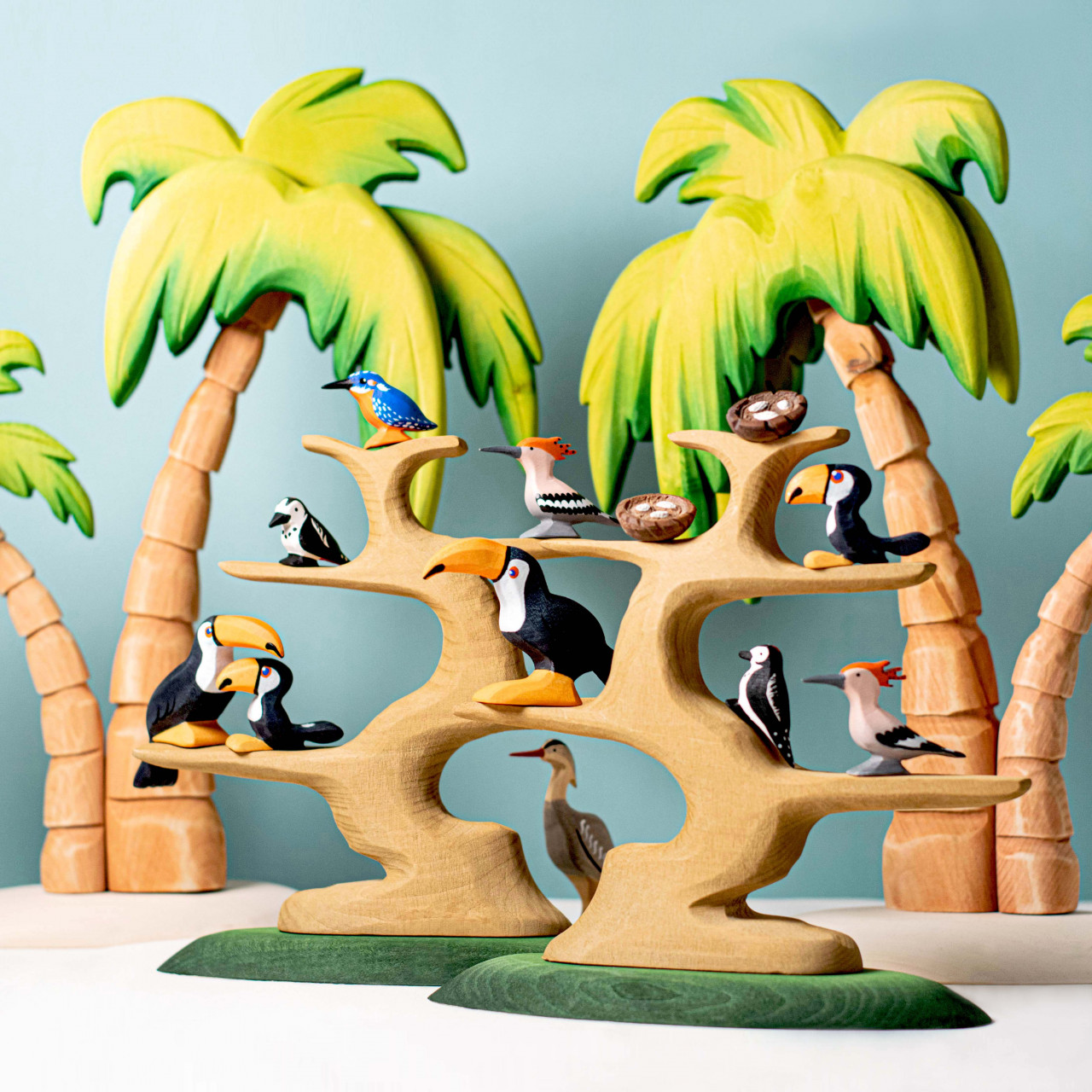 Palm Tree Figurine by BumbuToys - A Hand-Painted Tropical Escape