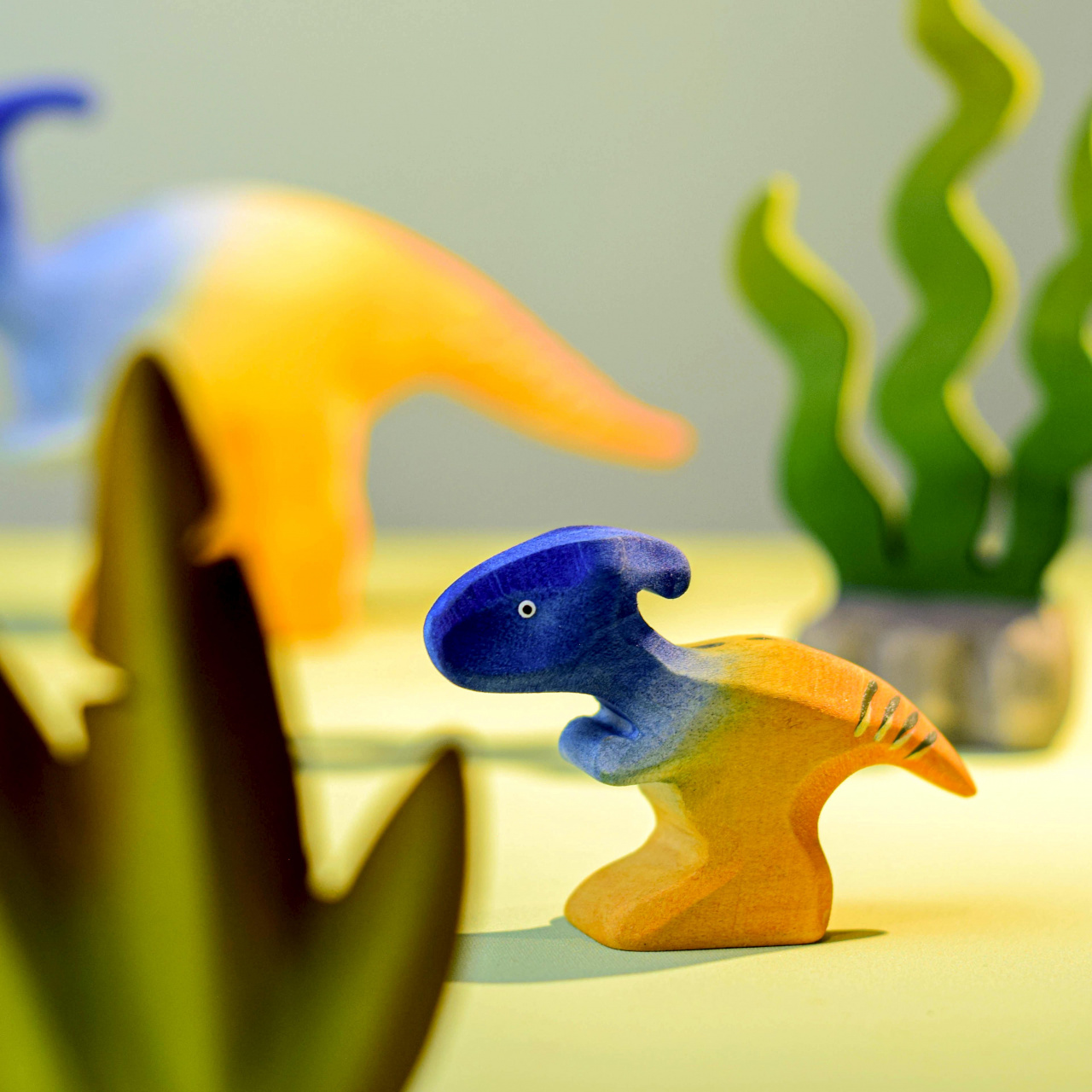 Wooden Parasaurolophus Big | Handcrafted Waldorf Montessori Toy | Bumbu ...