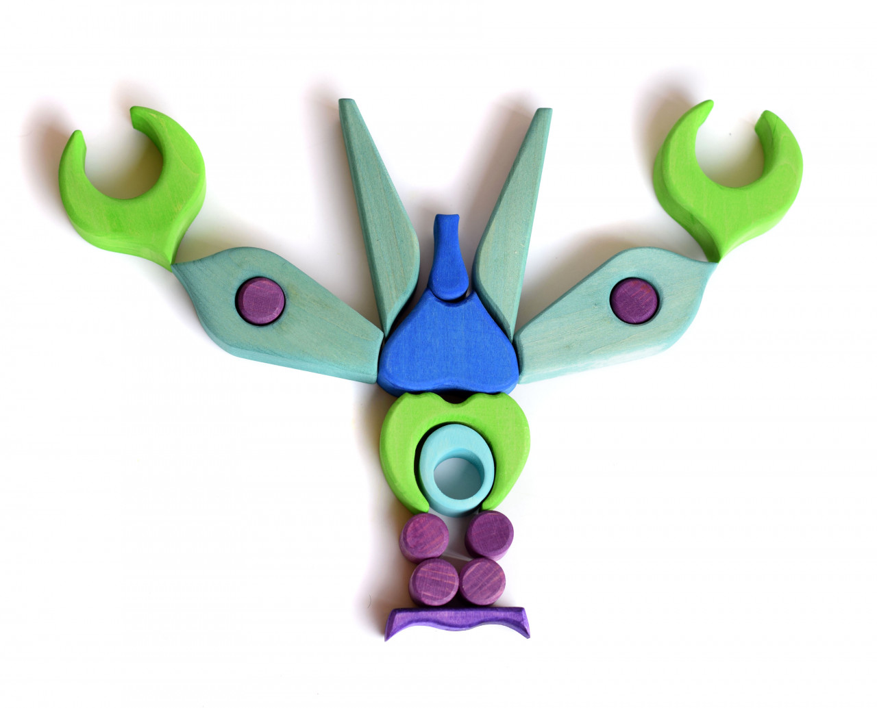 Vibrant Wooden Peacock Puzzle | BumbuToys' Feathered Wonders Series