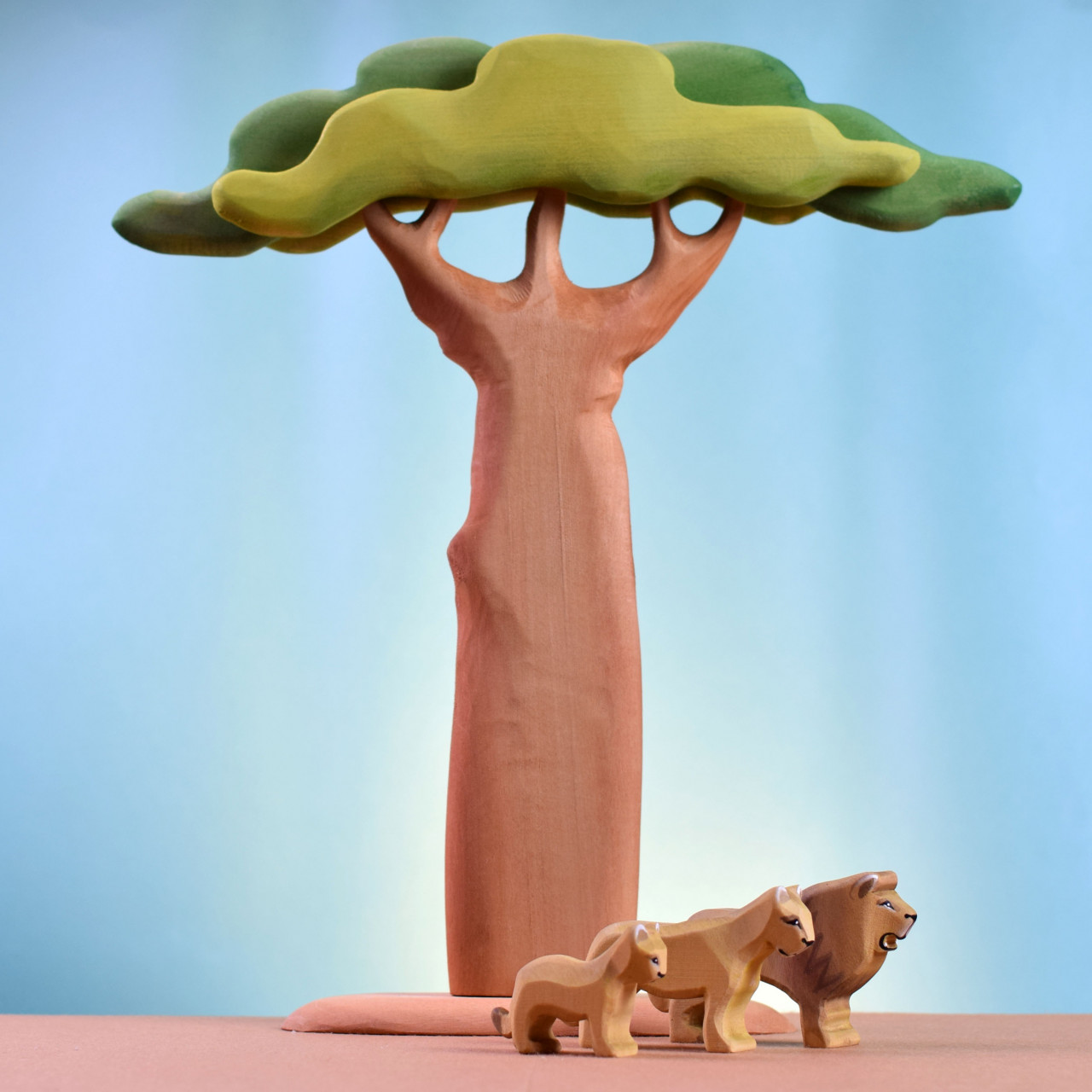 Baobab Tall Wooden Tree Figure | BumbuToys' African Savannah Series
