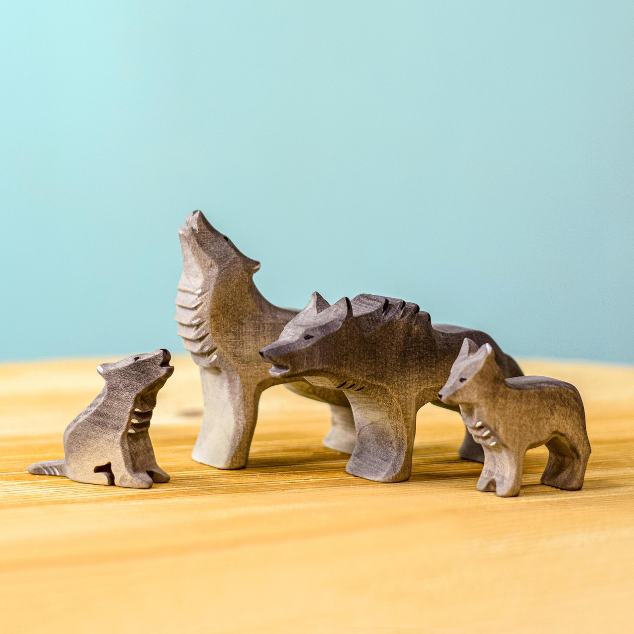 Wolf Angry Wooden Toy | Dynamic, Eco-Friendly Play by Bumbu Toys