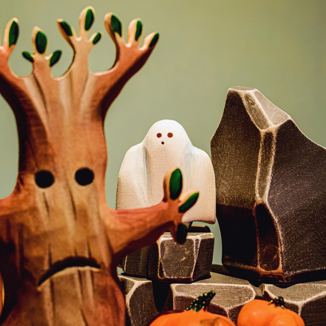 Ghost Wooden Toy | Handcrafted, Eco-Friendly Imaginative Play by Bumbu Toys