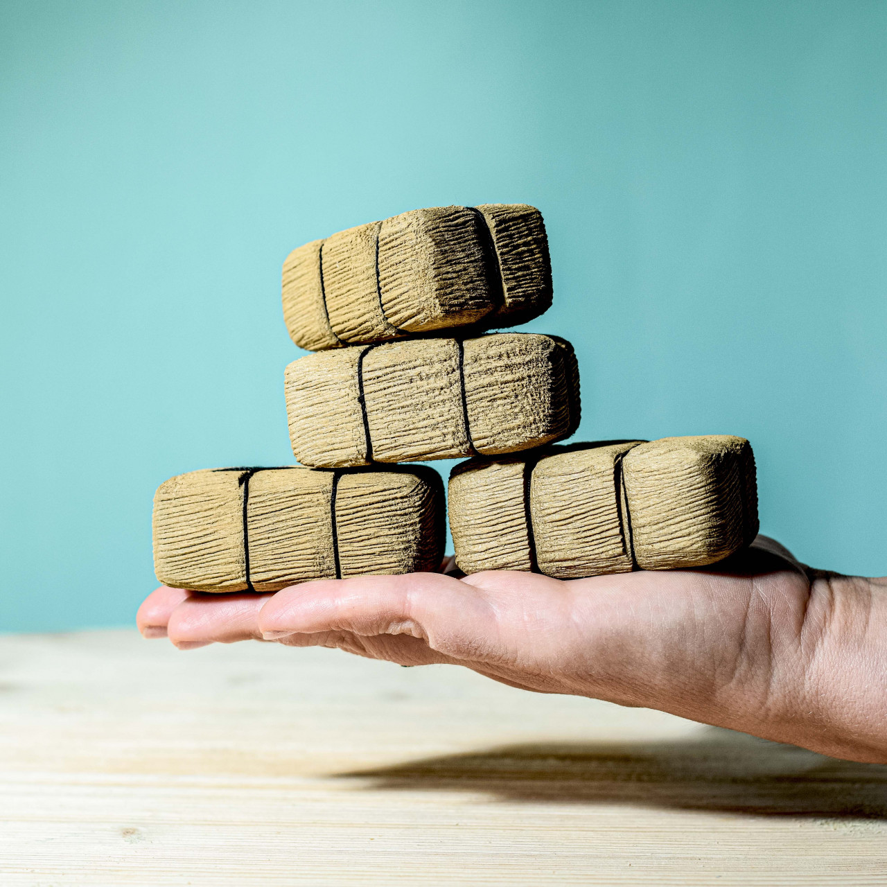 Wooden Straw Bales Toy Set | BumbuToys' Farm Play Collection