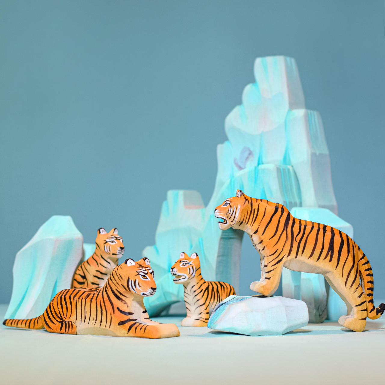BumbuToys Tigers Set - Handcrafted & Eco-Friendly Wooden Toys