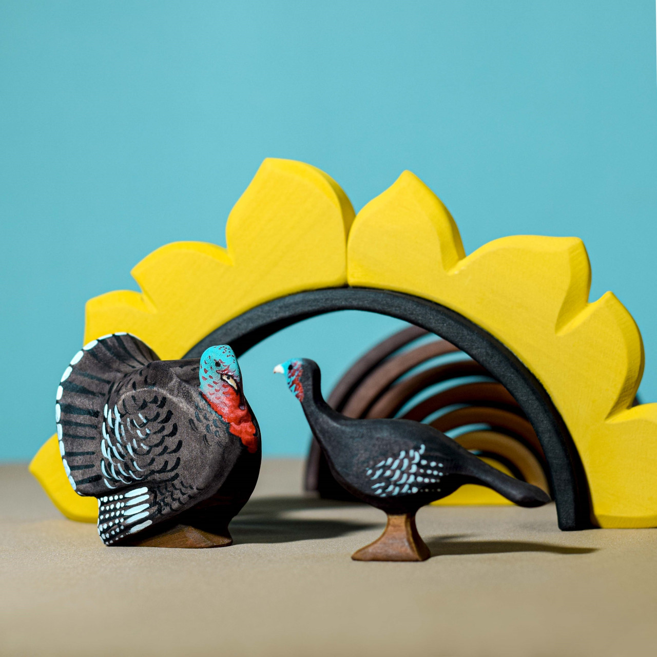 Handcrafted Turkey Figurine - Sustainable Art by BumbuToys