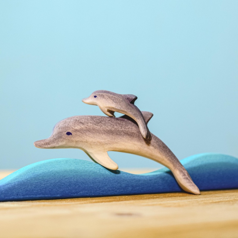 Handcrafted Dolphins Set | Eco-Friendly Wooden Toys | BumbuToys