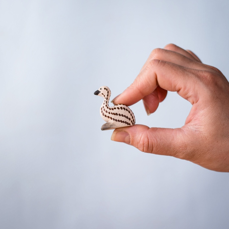 Handcrafted Emu Family Wooden Toy Set for Kids | Bumbu Toys