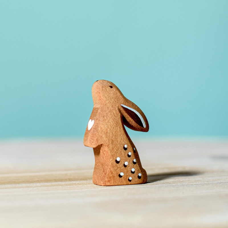 Curious Rabbit Wooden Toy | BumbuToys' Playful Wildlife Series