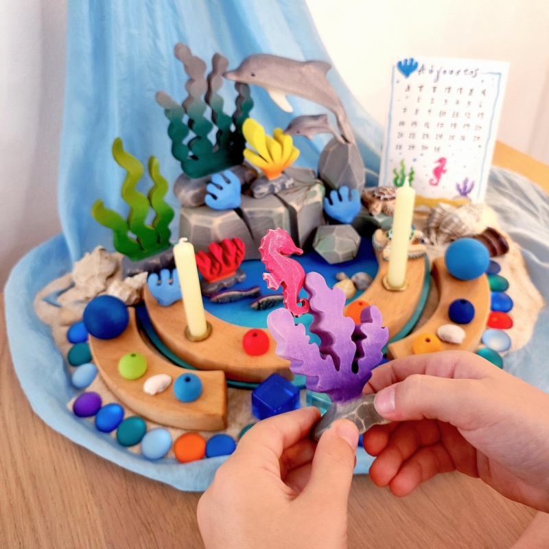 Deep of the Ocean Set | Handmade Wooden Marine Life Toys | BumbuToys