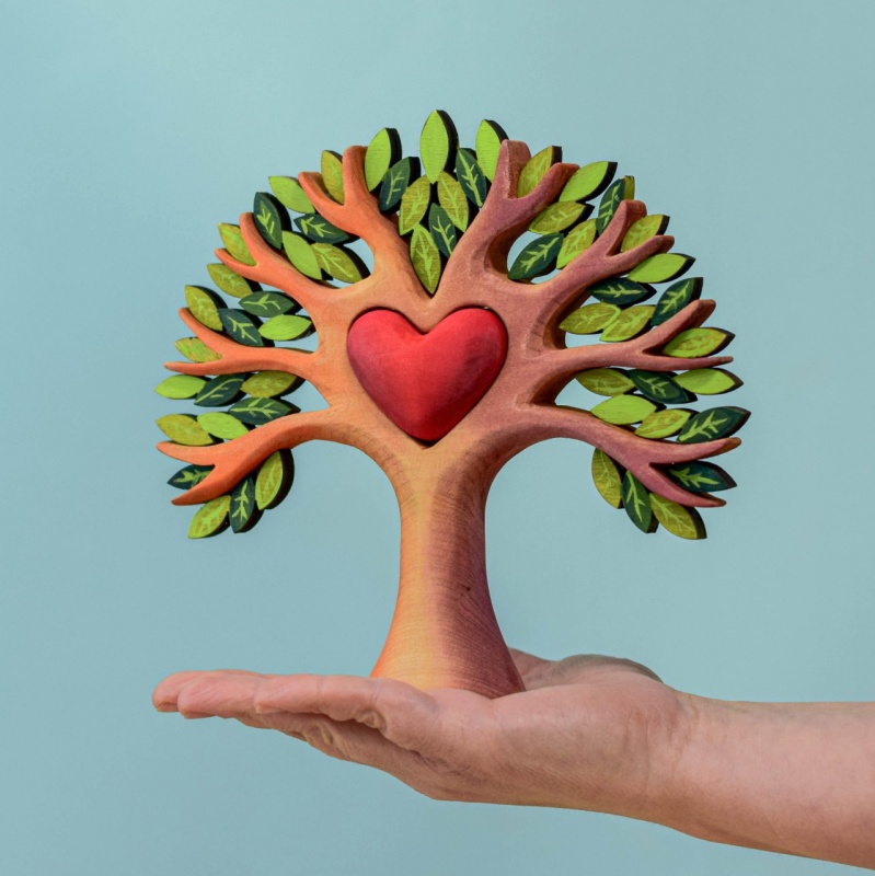 Handcrafted Heart Tree | Unique Wooden Love Gift | BumbuToys