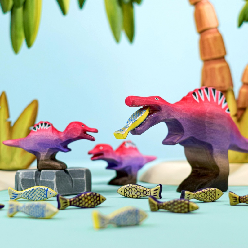 Wooden Spinosaurus Baby | Handcrafted Eco-Friendly Toy | BumbuToys