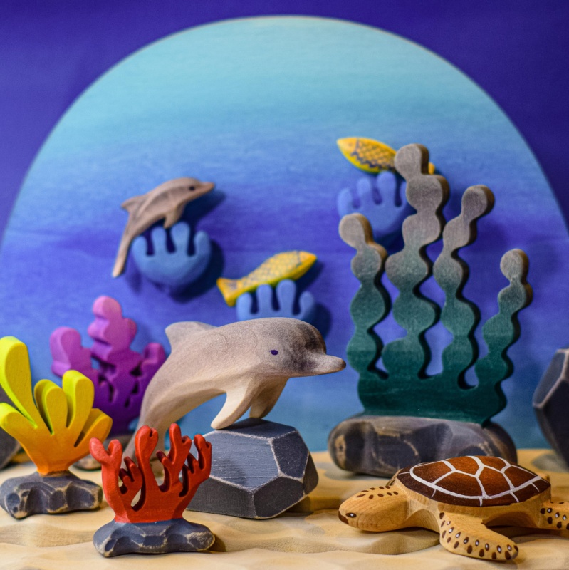 Deep of the Ocean Set | Handmade Wooden Marine Life Toys | BumbuToys