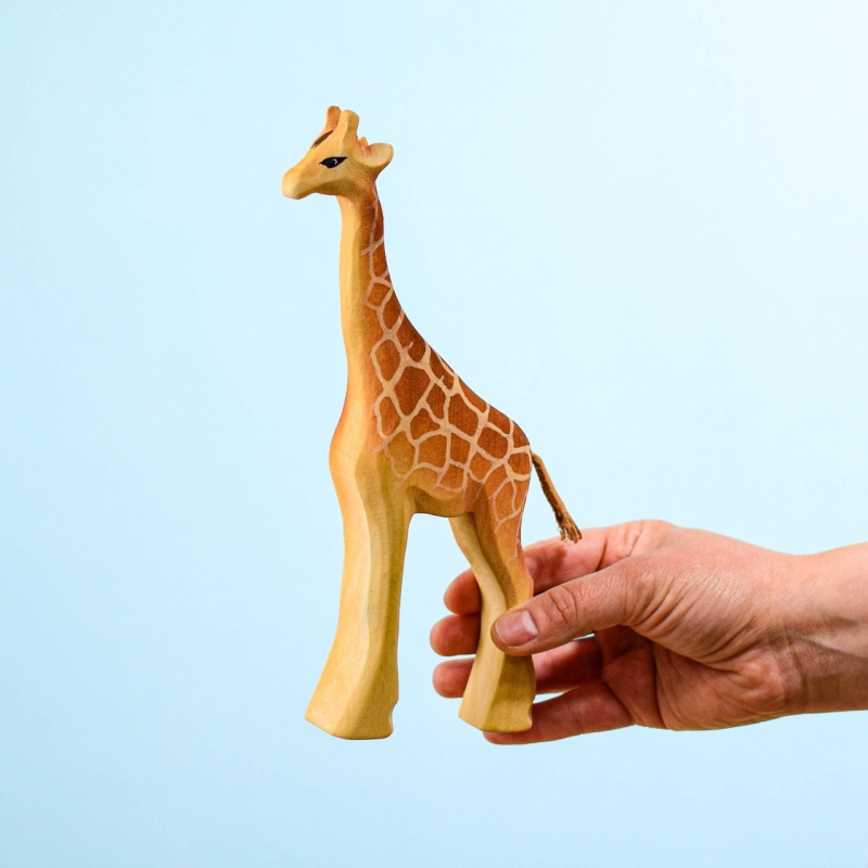 Handmade Wooden Giraffe Family Set | Safe Montessori & Waldorf Play ...