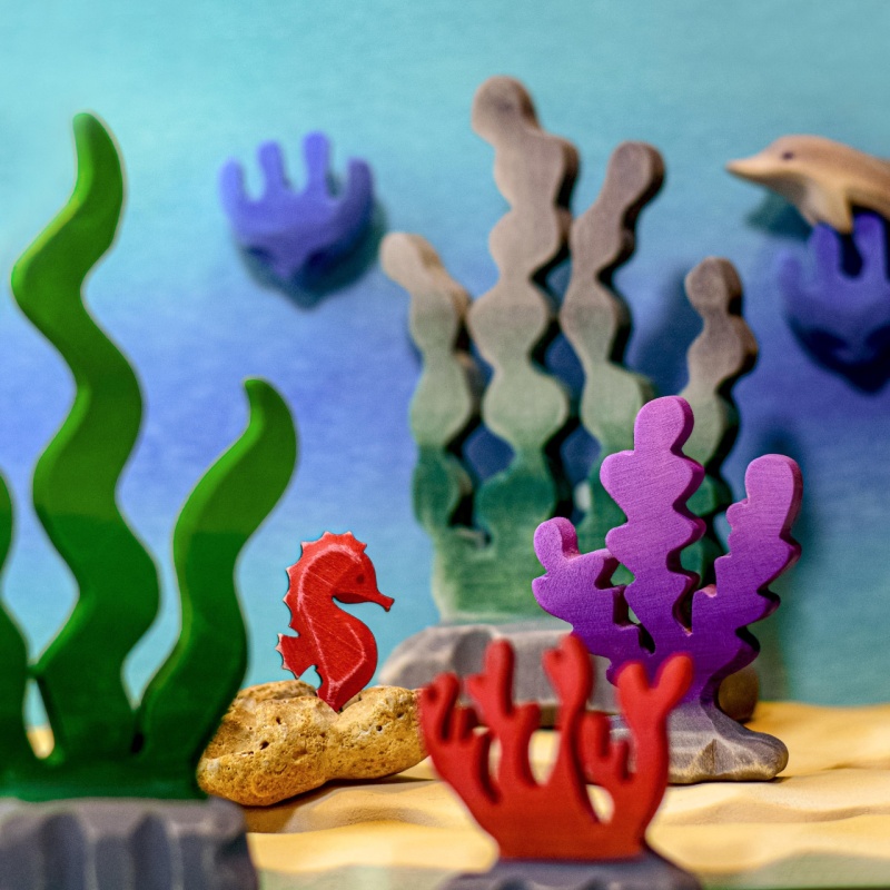 Ocean Water, Seabed, Shells Set | Eco-Friendly Wooden Toys | BumbuToys