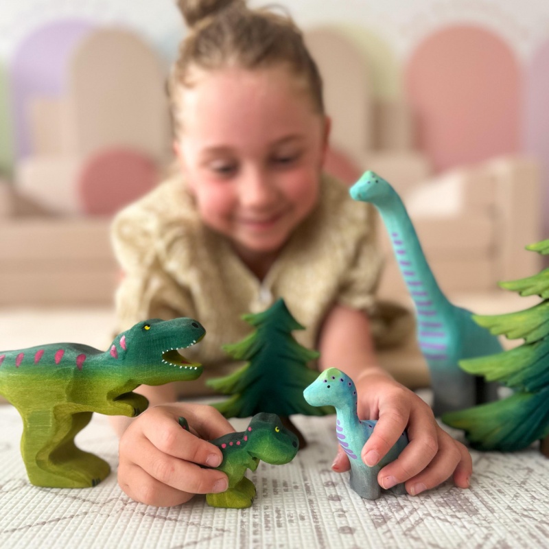 Dinosaurs T-Rex Set | Handmade, Sustainable Wooden Toy Collection for ...